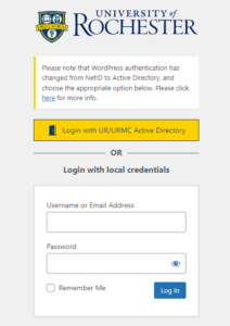 WordPress login to switch from NETID to Active Directory (AD ...