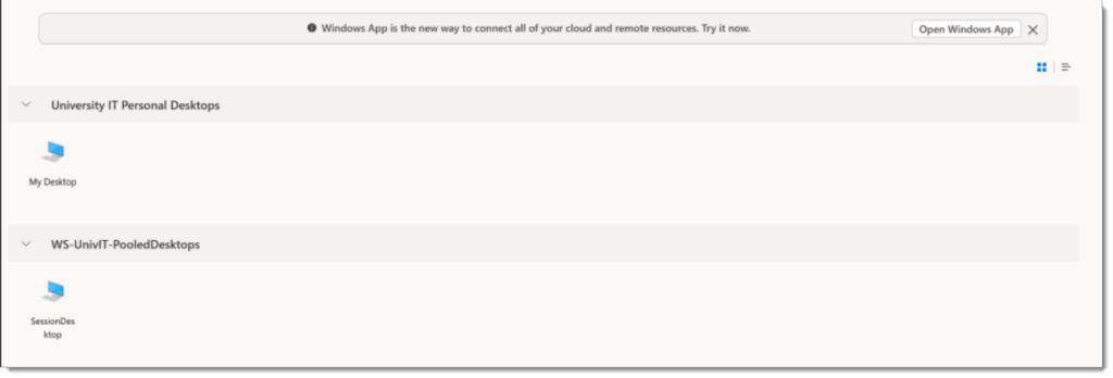 Connect to Azure Virtual Desktop (AVD) - University IT