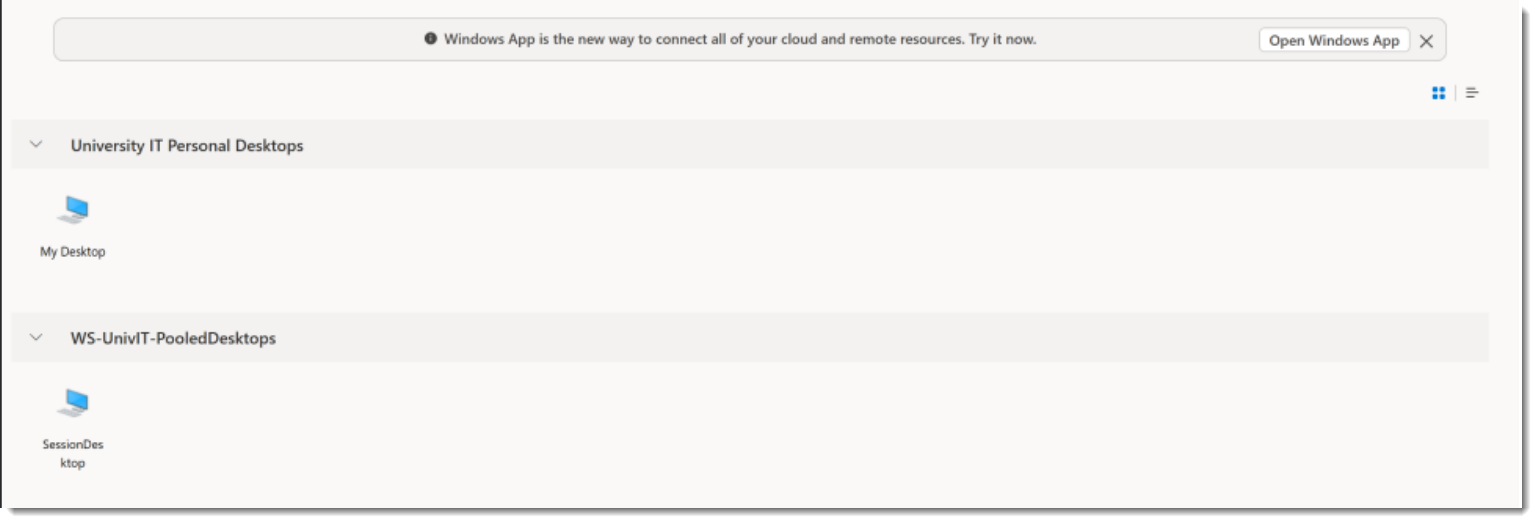 Connect to Azure Virtual Desktop (AVD) - University IT