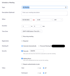 Scheduling Zoom meetings with Zoom Web Portal - University IT