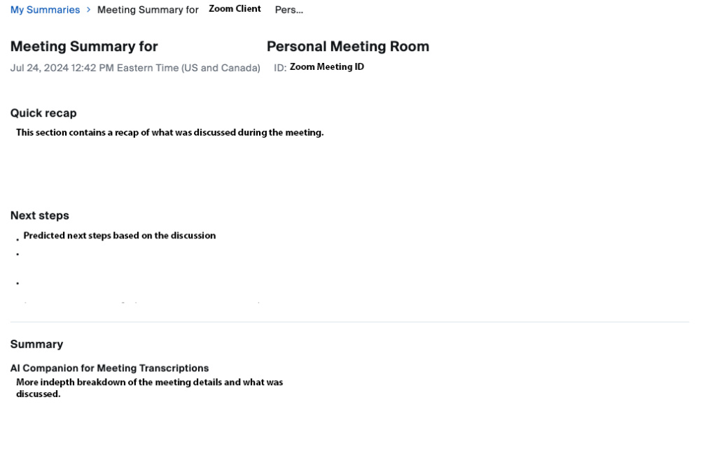 How to Download Zoom Meeting Companion Summary - University IT