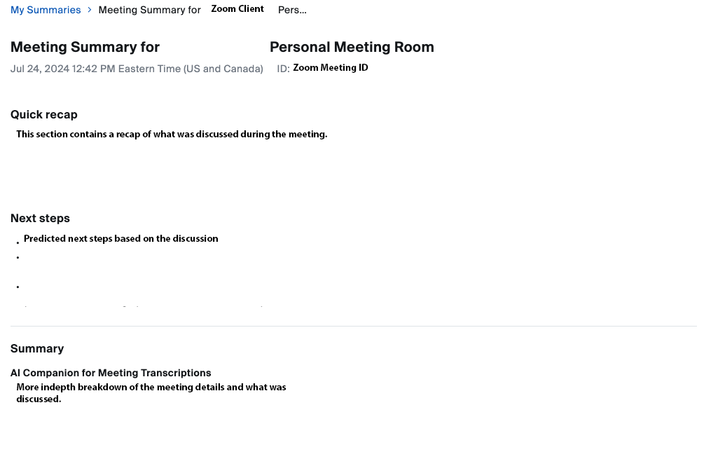 How to Download Zoom Meeting Companion Summary - University IT