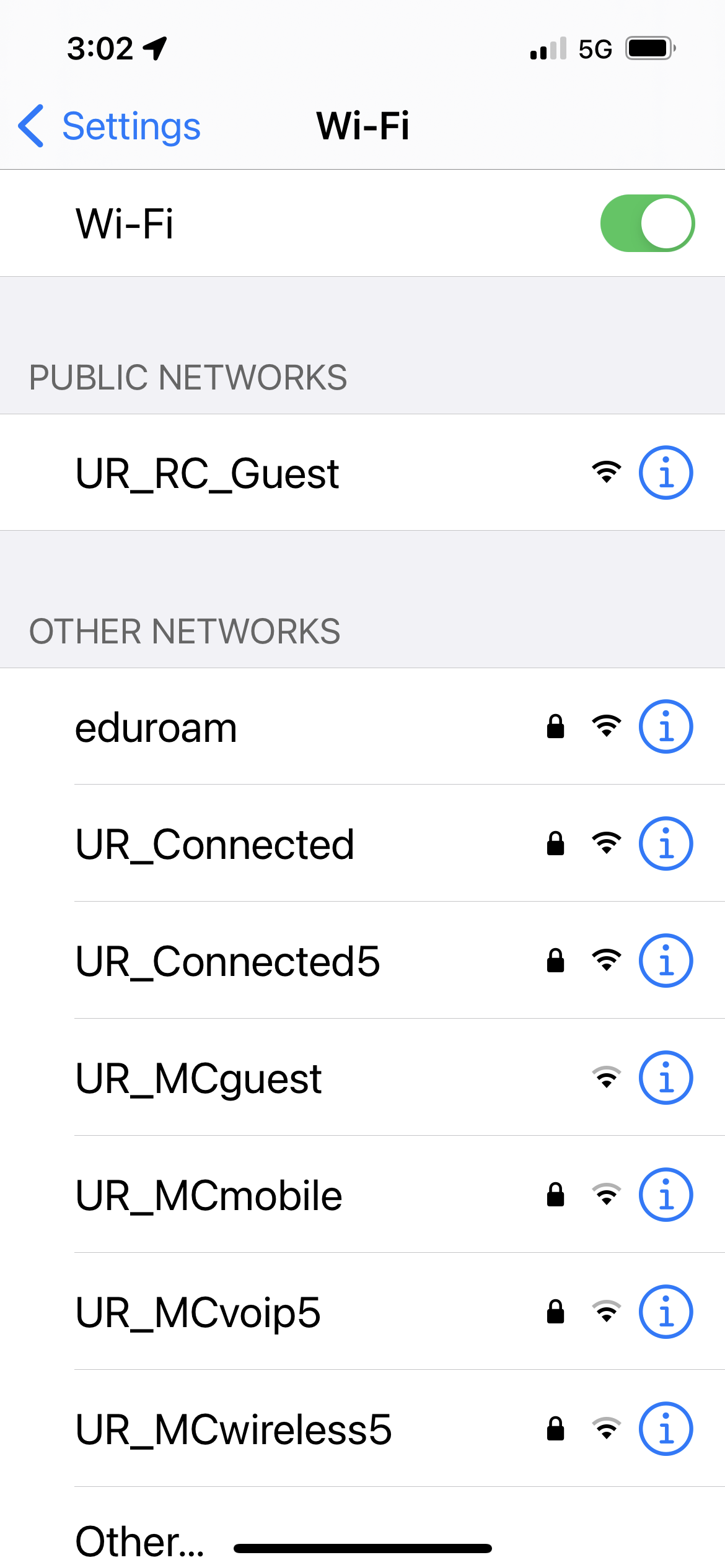 Connect to UR_Connected5 or UR_Connected on iOS Device - University IT