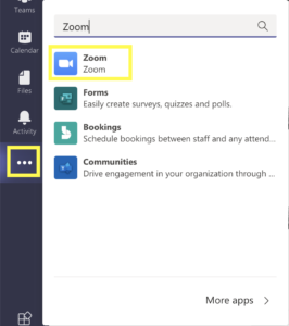 Kick off Zoom Meetings within Teams - University IT